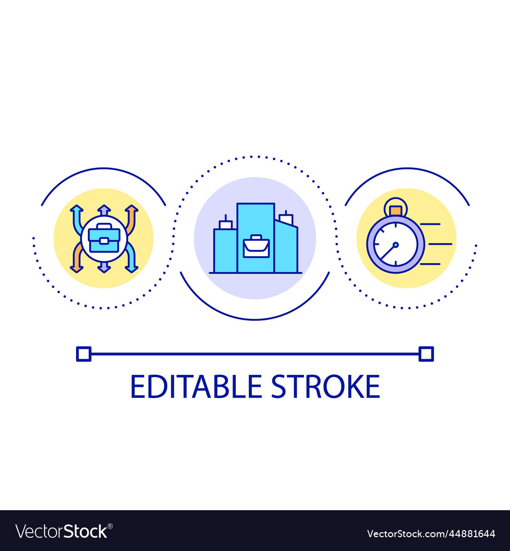 Improve work performance loop concept icon Vector Image