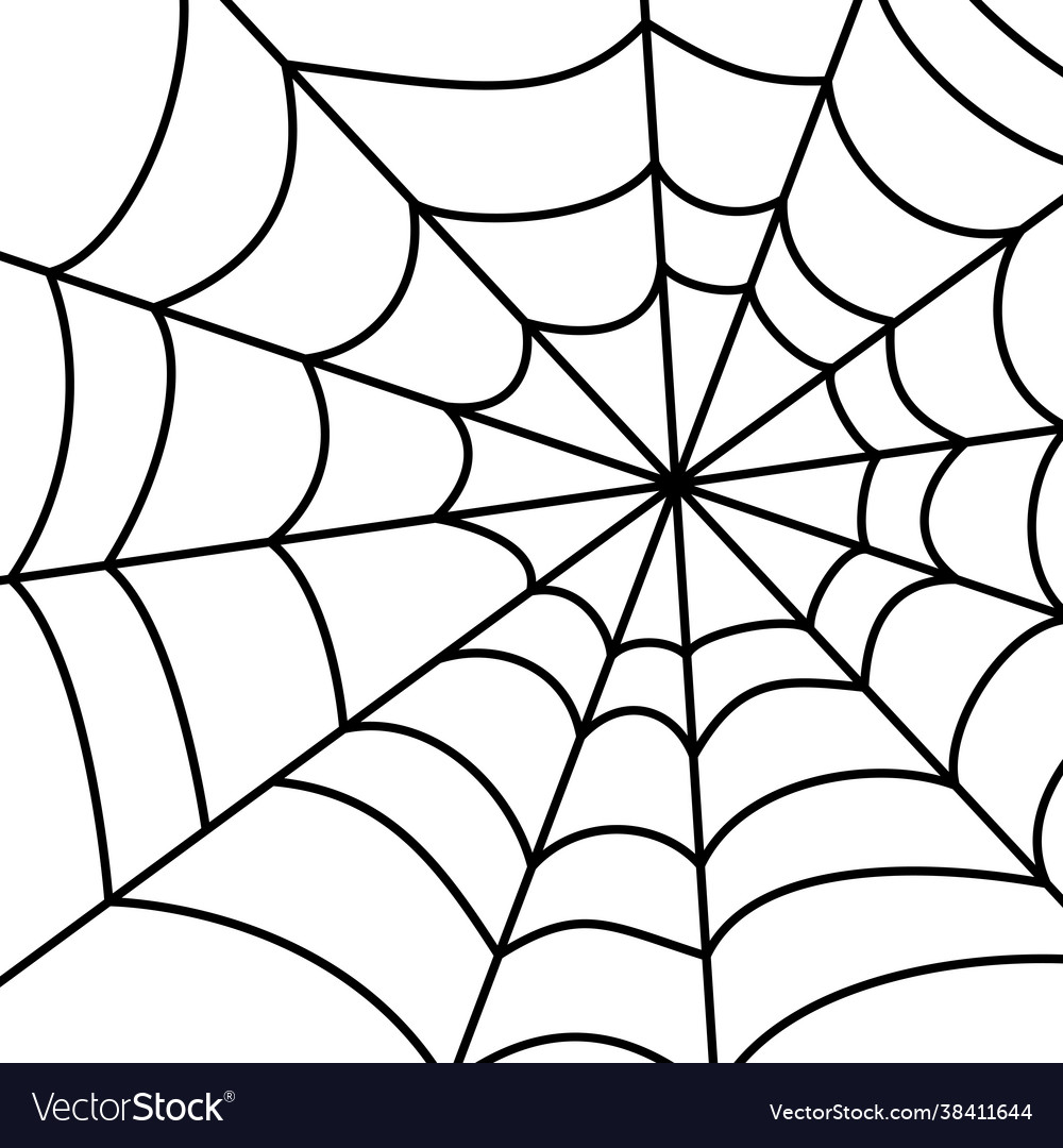 Spider cobweb black linear flat style Royalty Free Vector Spider cobweb black linear flat style Royalty Free Vector
