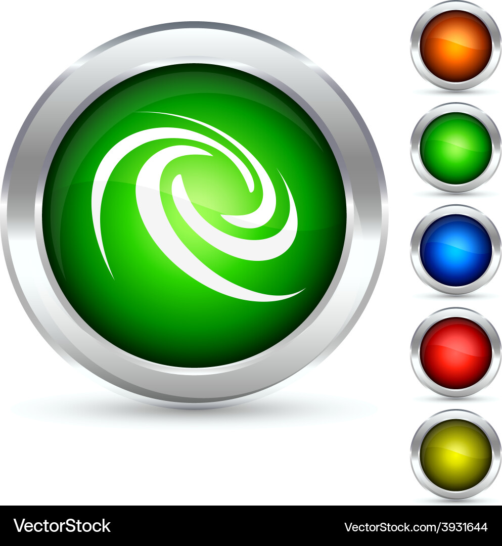 Swirl button Royalty Free Vector Image - VectorStock