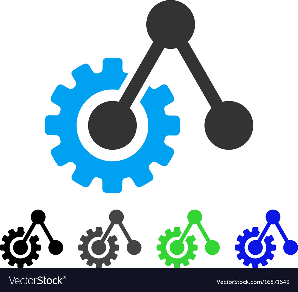 Engine structure flat icon Royalty Free Vector Image