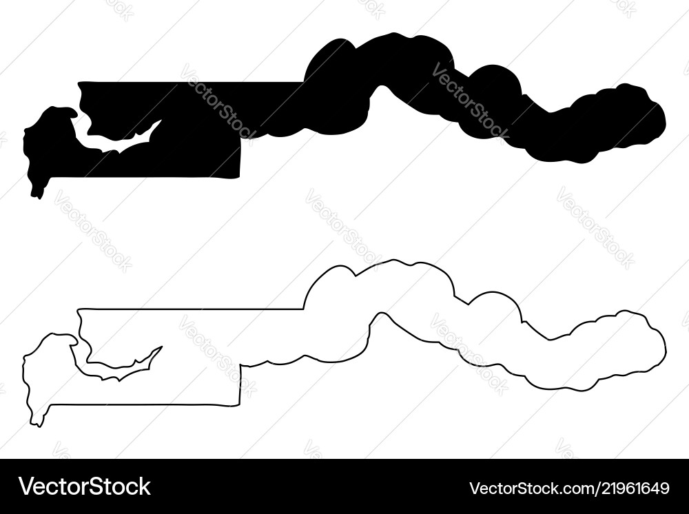 Gambia map Royalty Free Vector Image - VectorStock