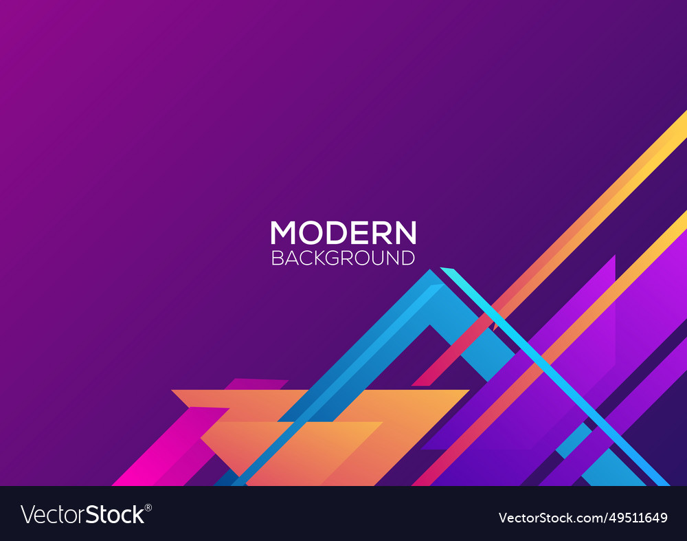 Modern geometric background design gradient color Vector Image