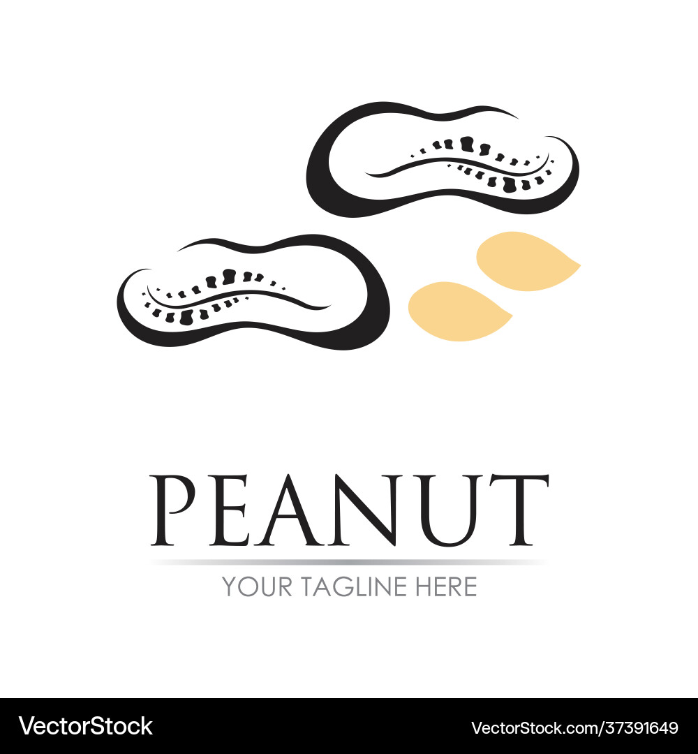 Peanut logo design template Royalty Free Vector Image