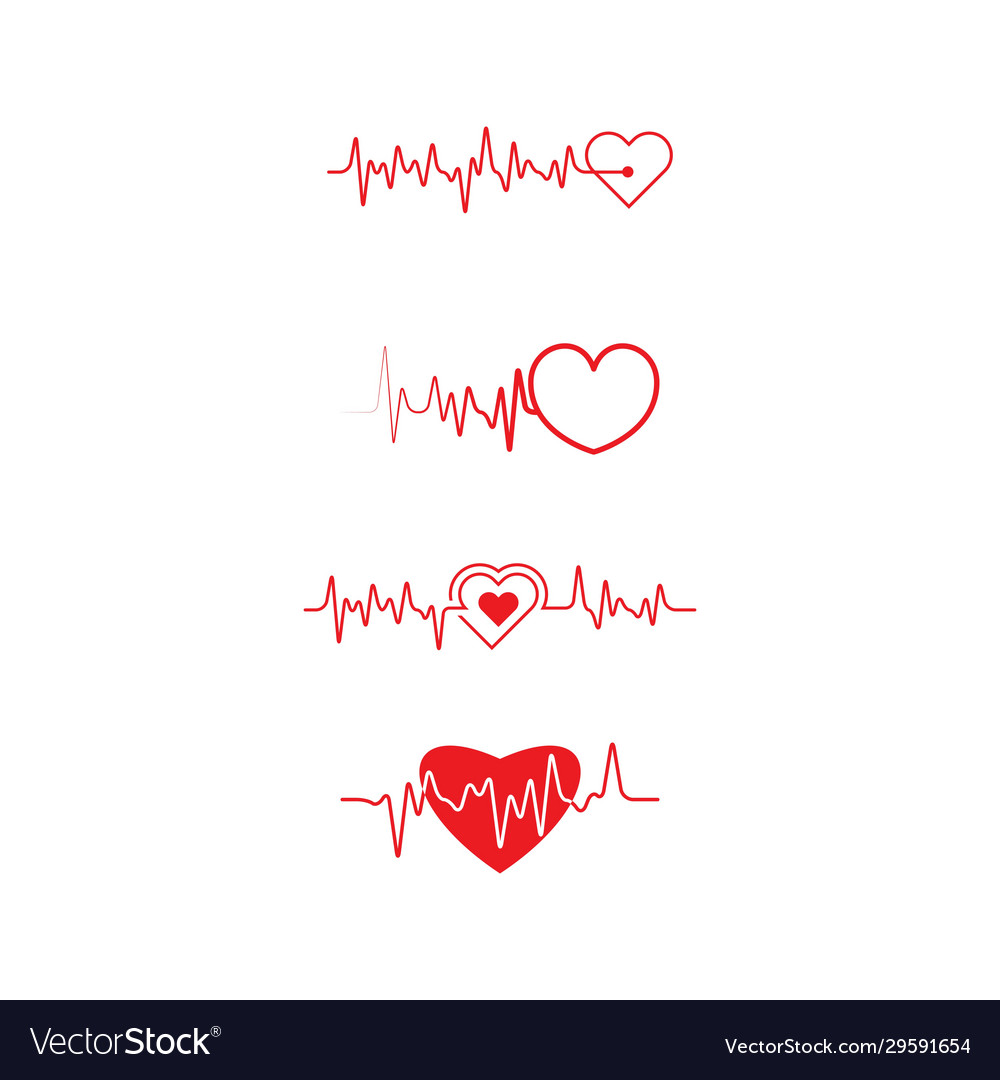 Art design health medical heartbeat pulse Vector Image
