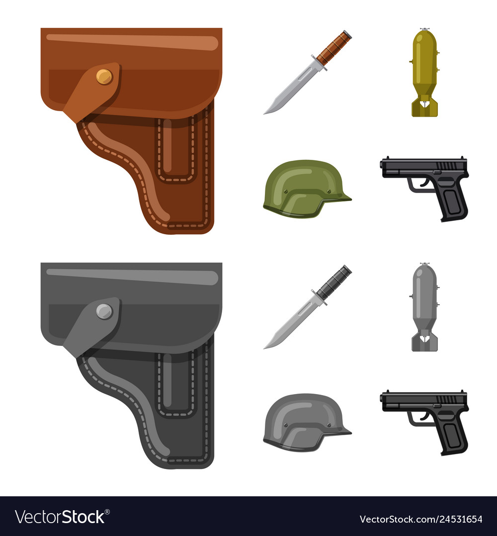 Design weapon and gun symbol collection Royalty Free Vector