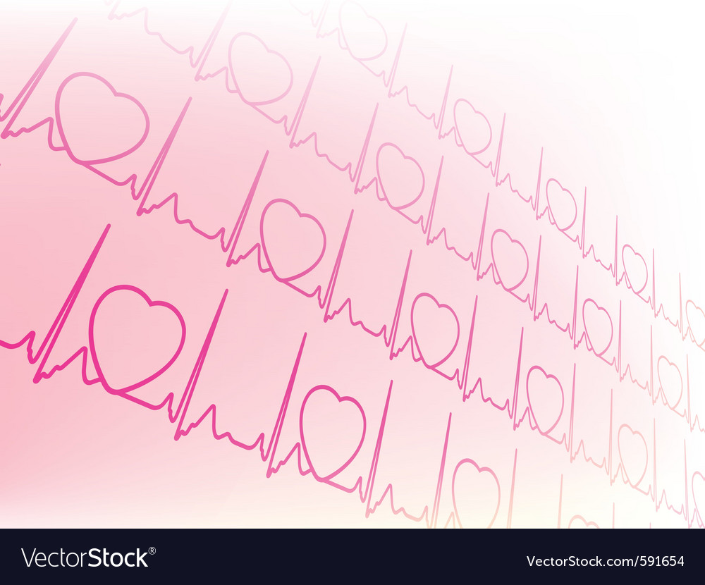 Electrocardiogram waveform Royalty Free Vector Image