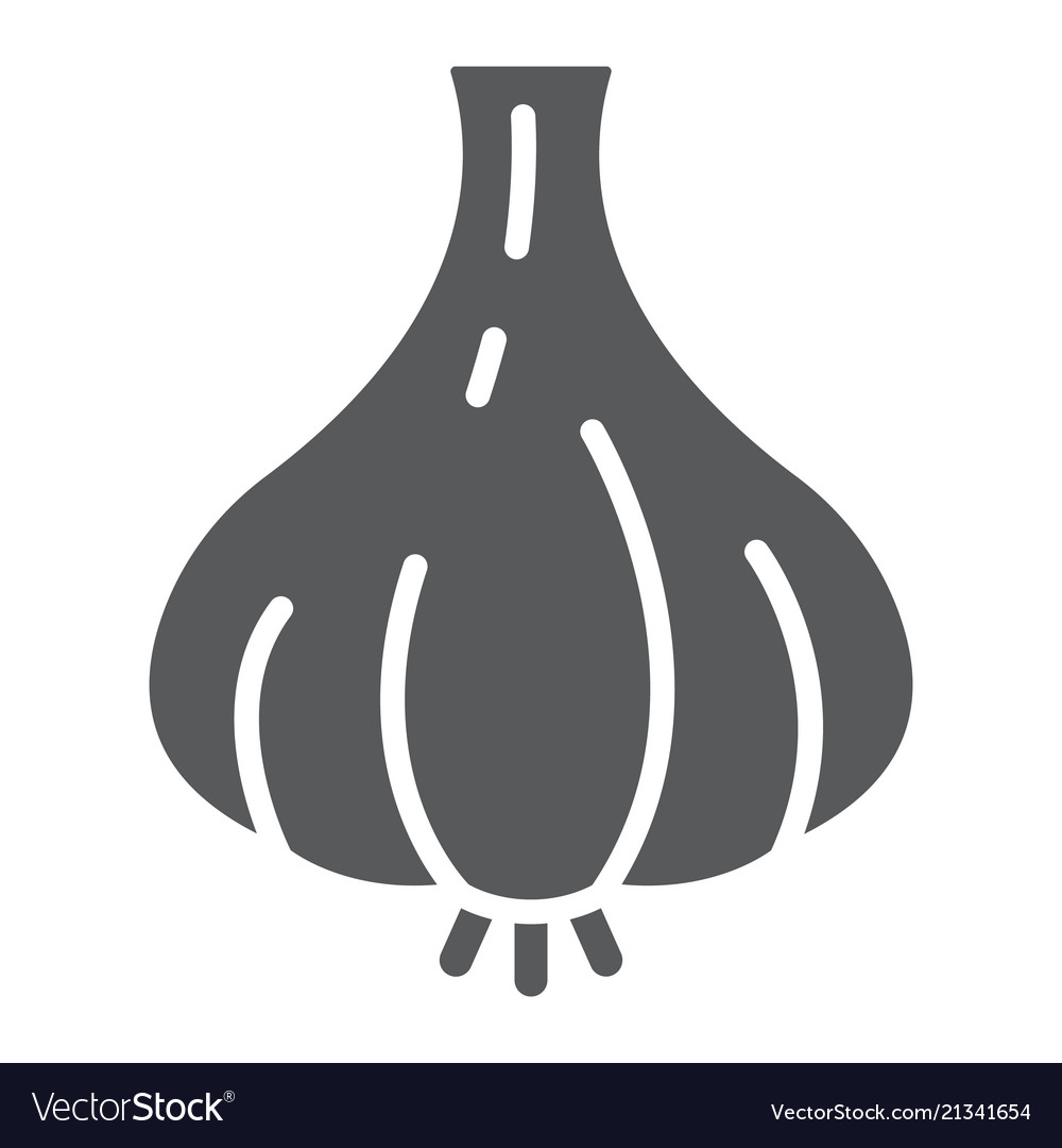 Garlic glyph icon vegetable and diet Royalty Free Vector Garlic glyph icon vegetable and diet Royalty Free Vector