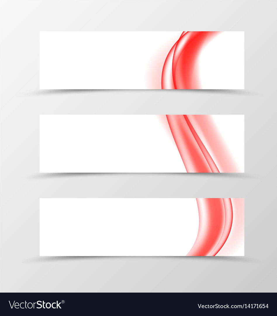 Set of header banner dynamic design Royalty Free Vector