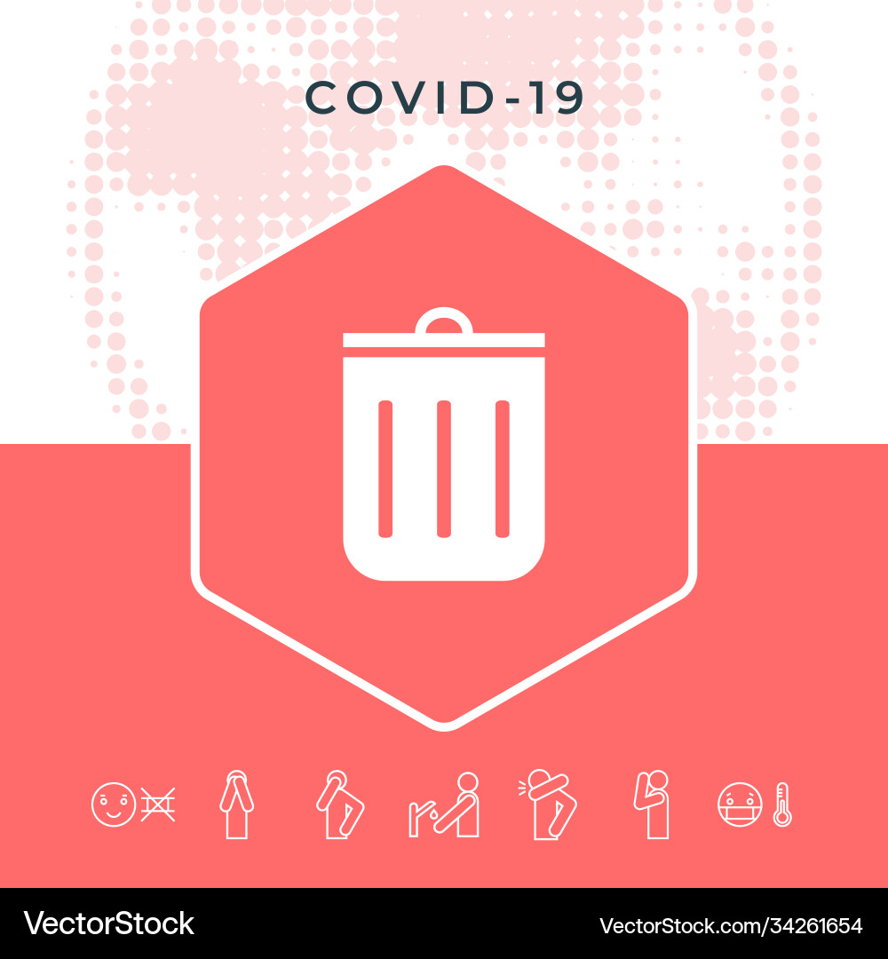 Trash can icon graphic elements for your design Vector Image