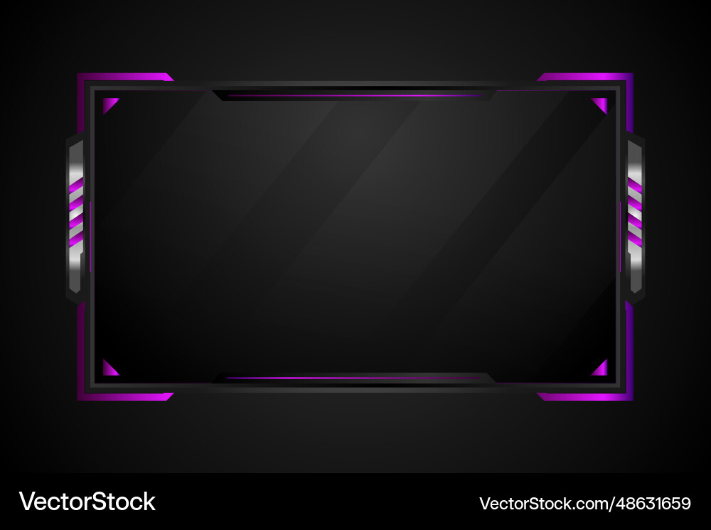 Abstract purple and grey overlay live stream Vector Image