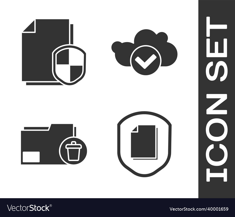 Set document protection concept document Vector Image Set document protection concept document Vector Image