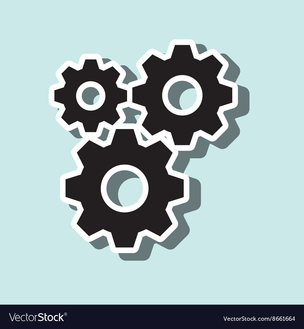 Gears icon design Royalty Free Vector Image - VectorStock