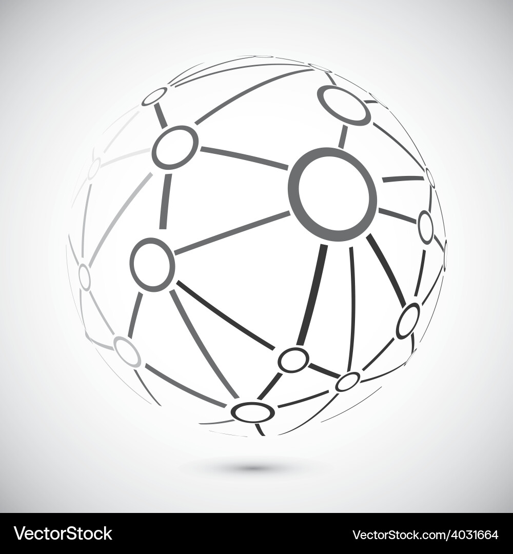 Global network Royalty Free Vector Image - VectorStock
