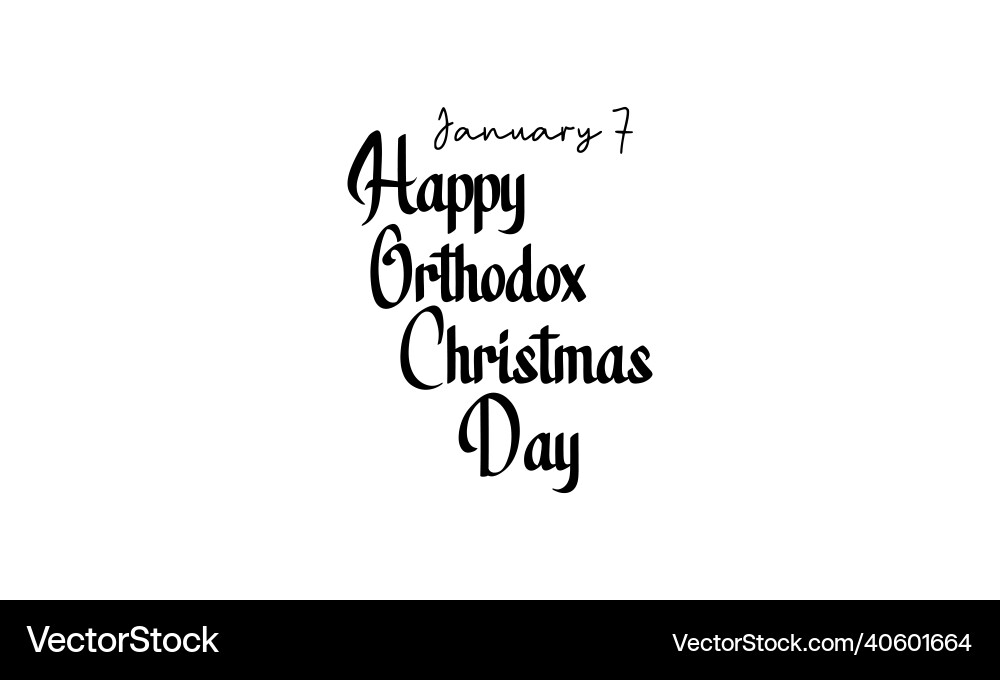 January 07 - calligraphic hand lettering design Vector Image