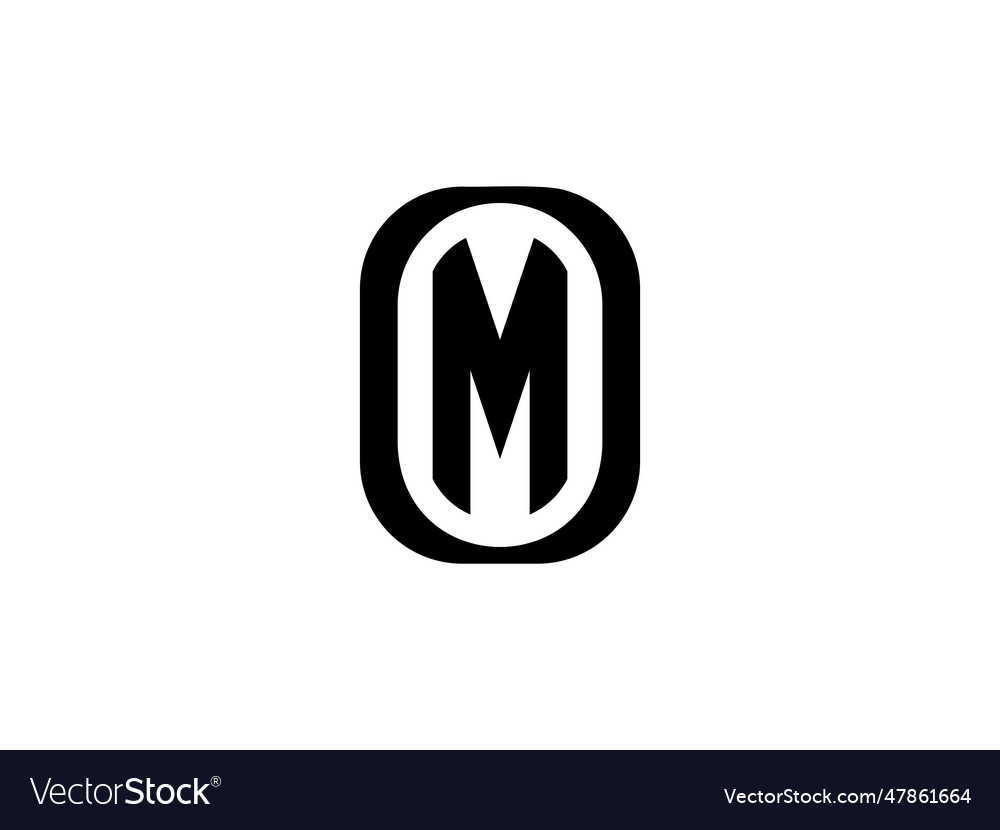 Modern monogram letter mo or om logo design Vector Image
