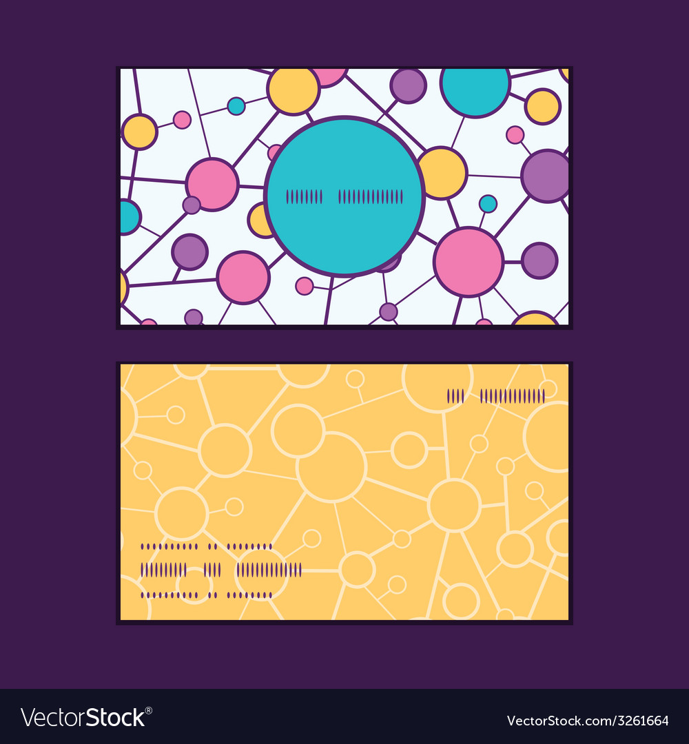 Molecular structure vertical round frame pattern Vector Image