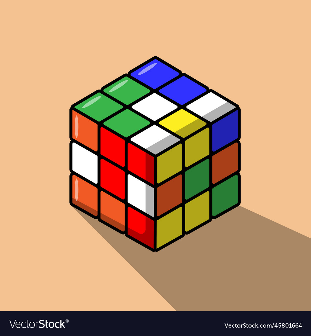 Rubik cube Royalty Free Vector Image - VectorStock