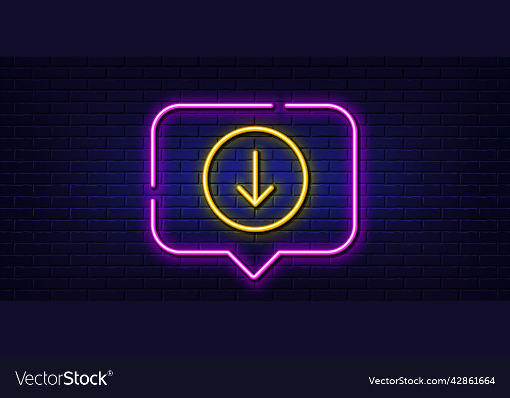Scroll down button line icon scrolling screen Vector Image