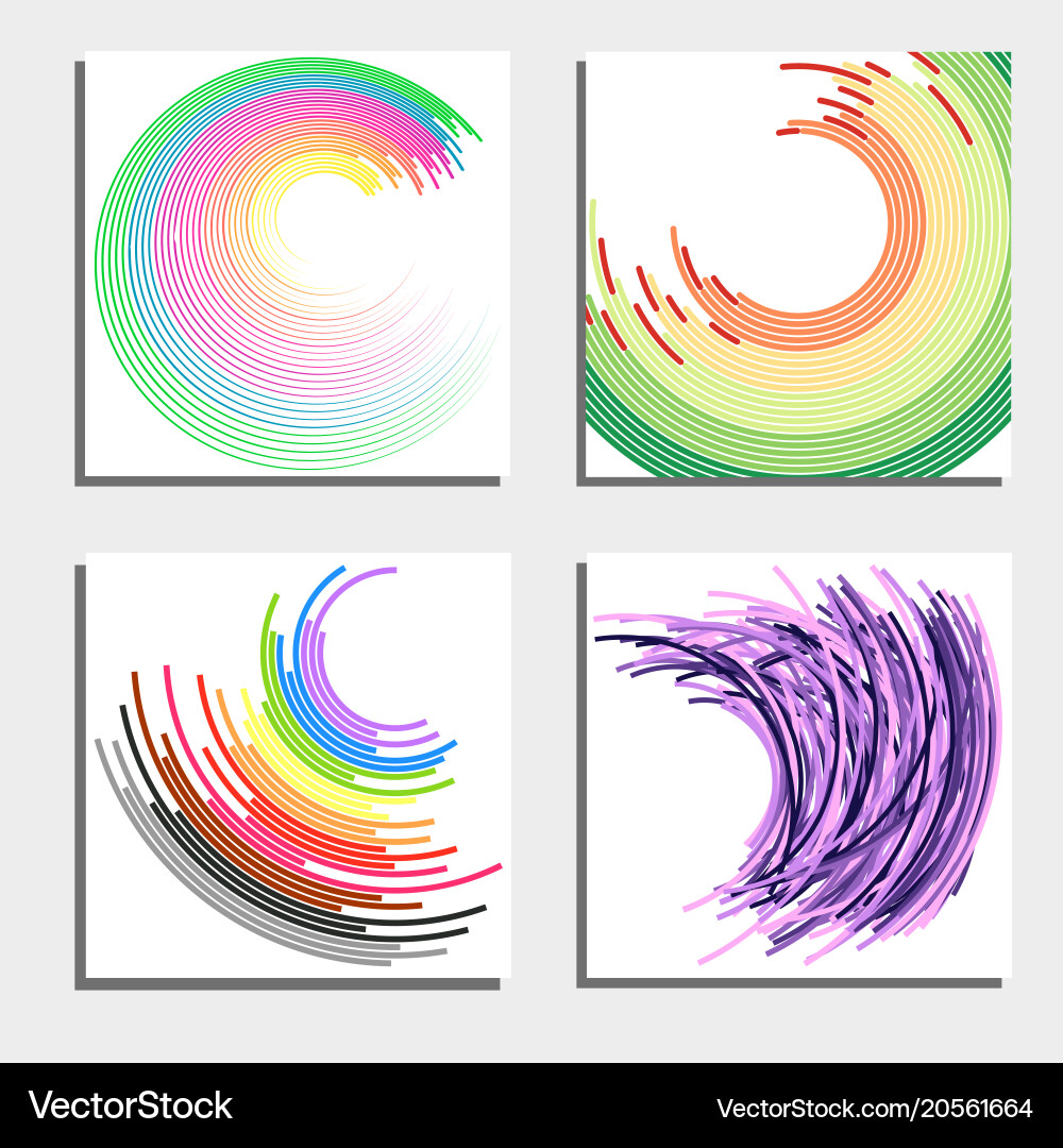 Set of four beautiful abstract backgrounds Vector Image