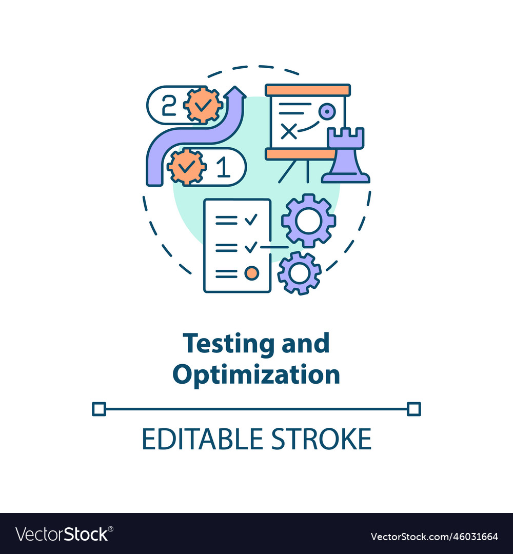 Testing And Optimization Concept Icon Royalty Free Vector