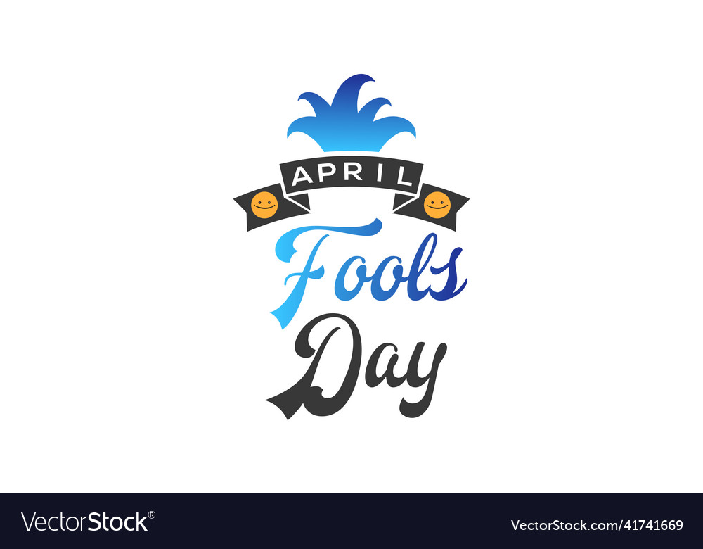April fools day practical jokes theme template Vector Image