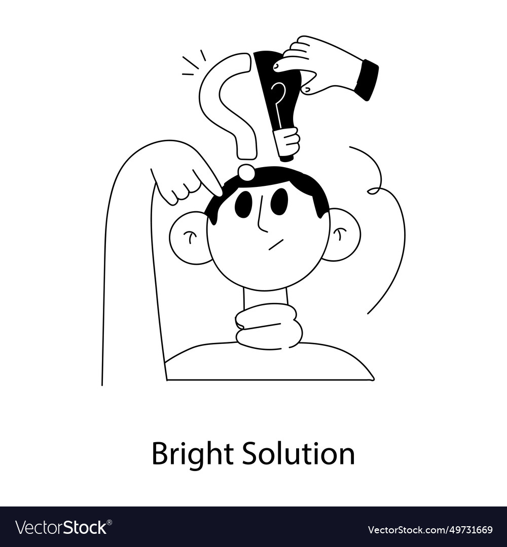 Bright solution Royalty Free Vector Image - VectorStock