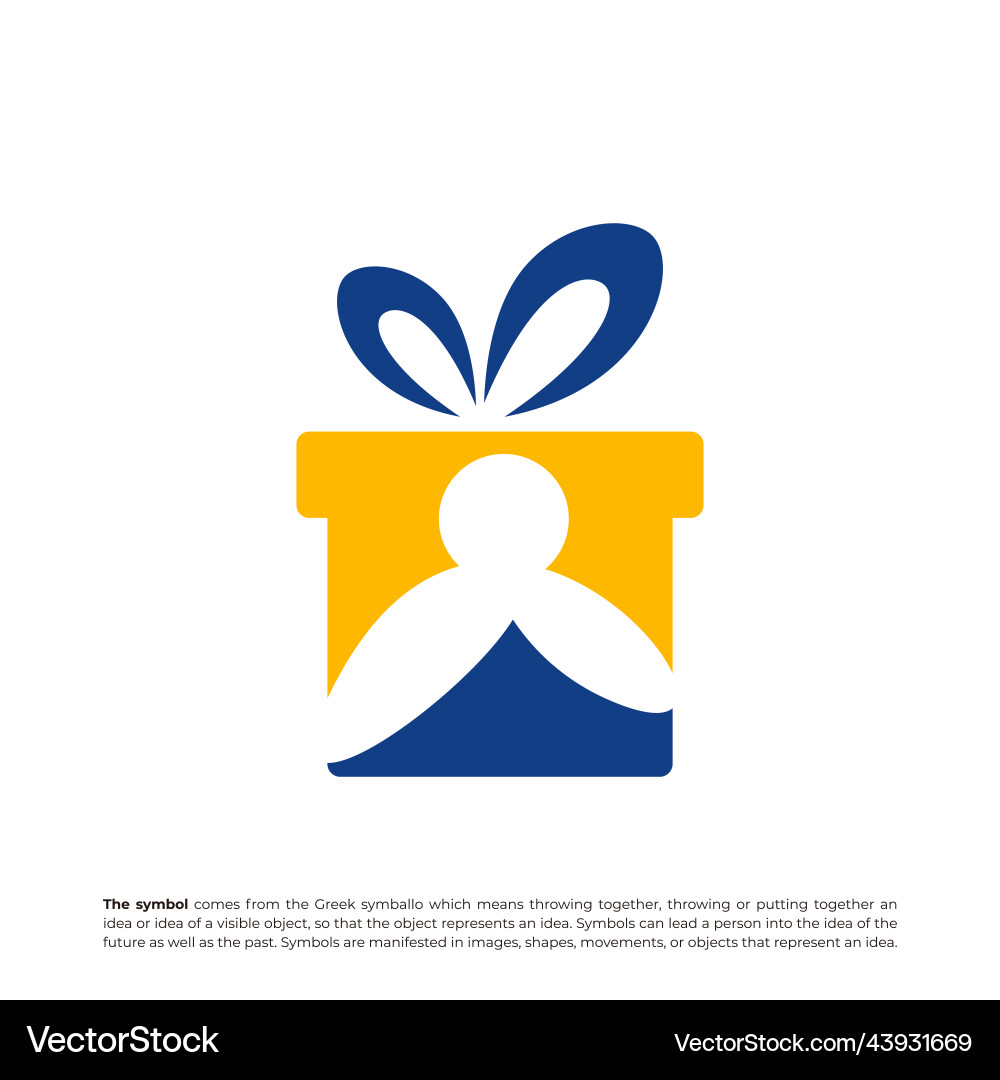 Child gift logo design template people gift logo Vector Image