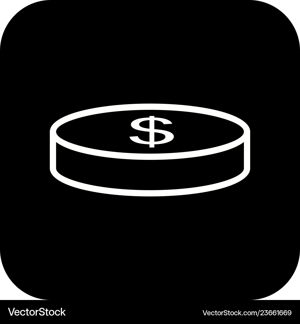 Coin icon Royalty Free Vector Image - VectorStock