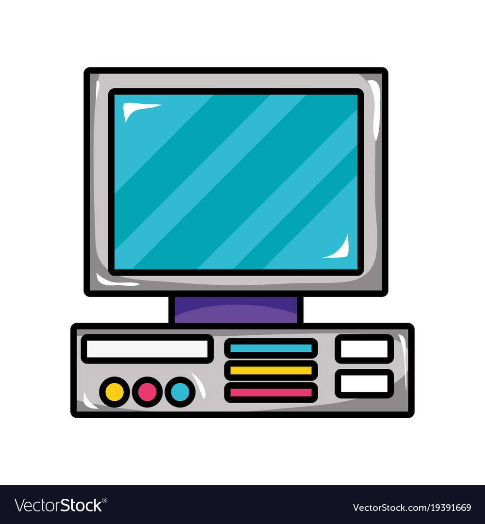 Computer technology electronic object design Vector Image