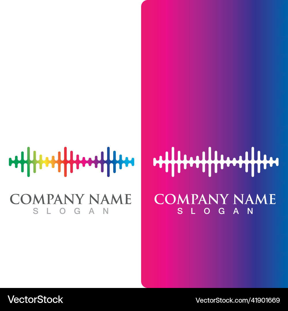 Equalizer sound waves logo design Royalty Free Vector Image