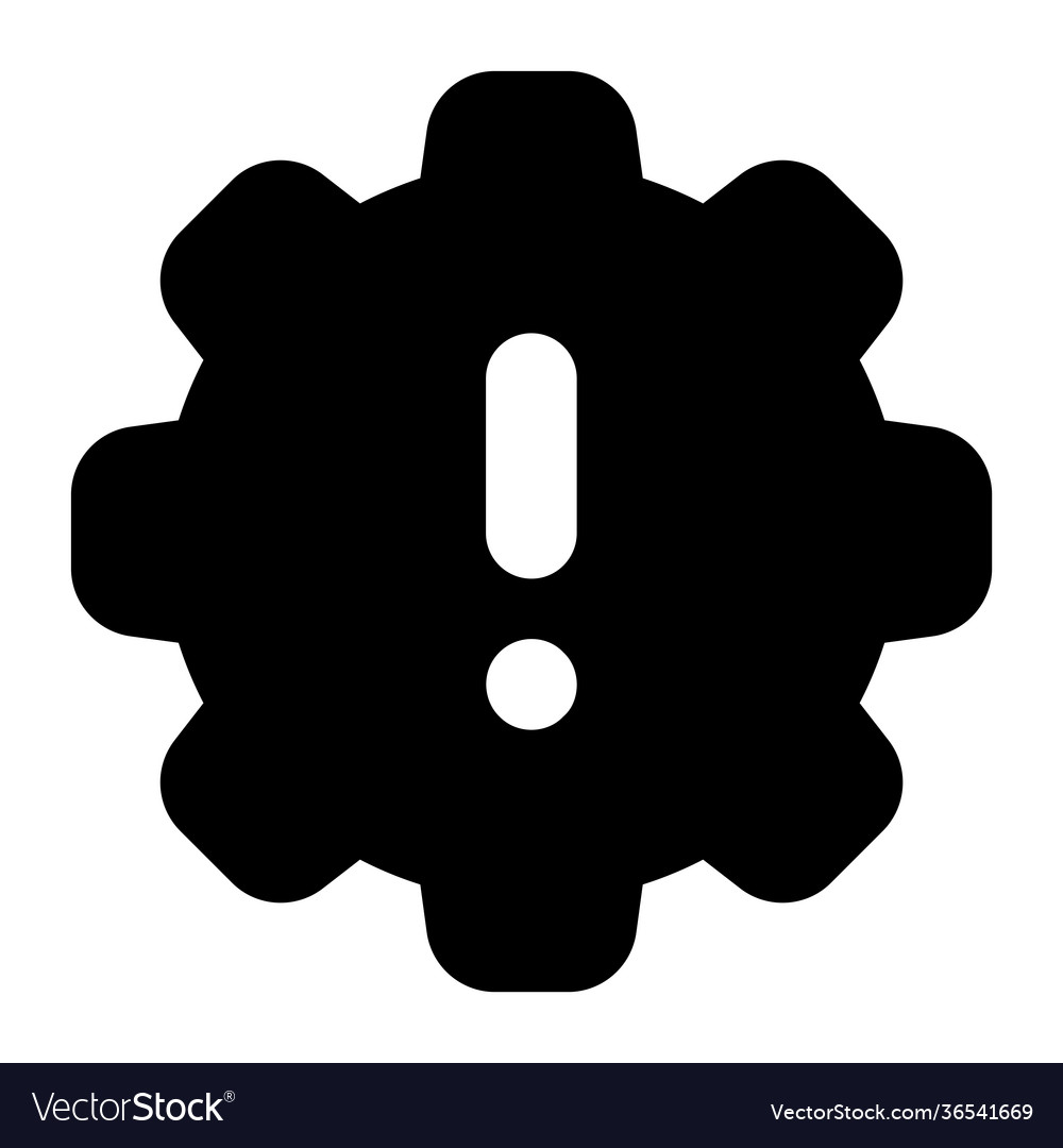 Setting error Royalty Free Vector Image - VectorStock