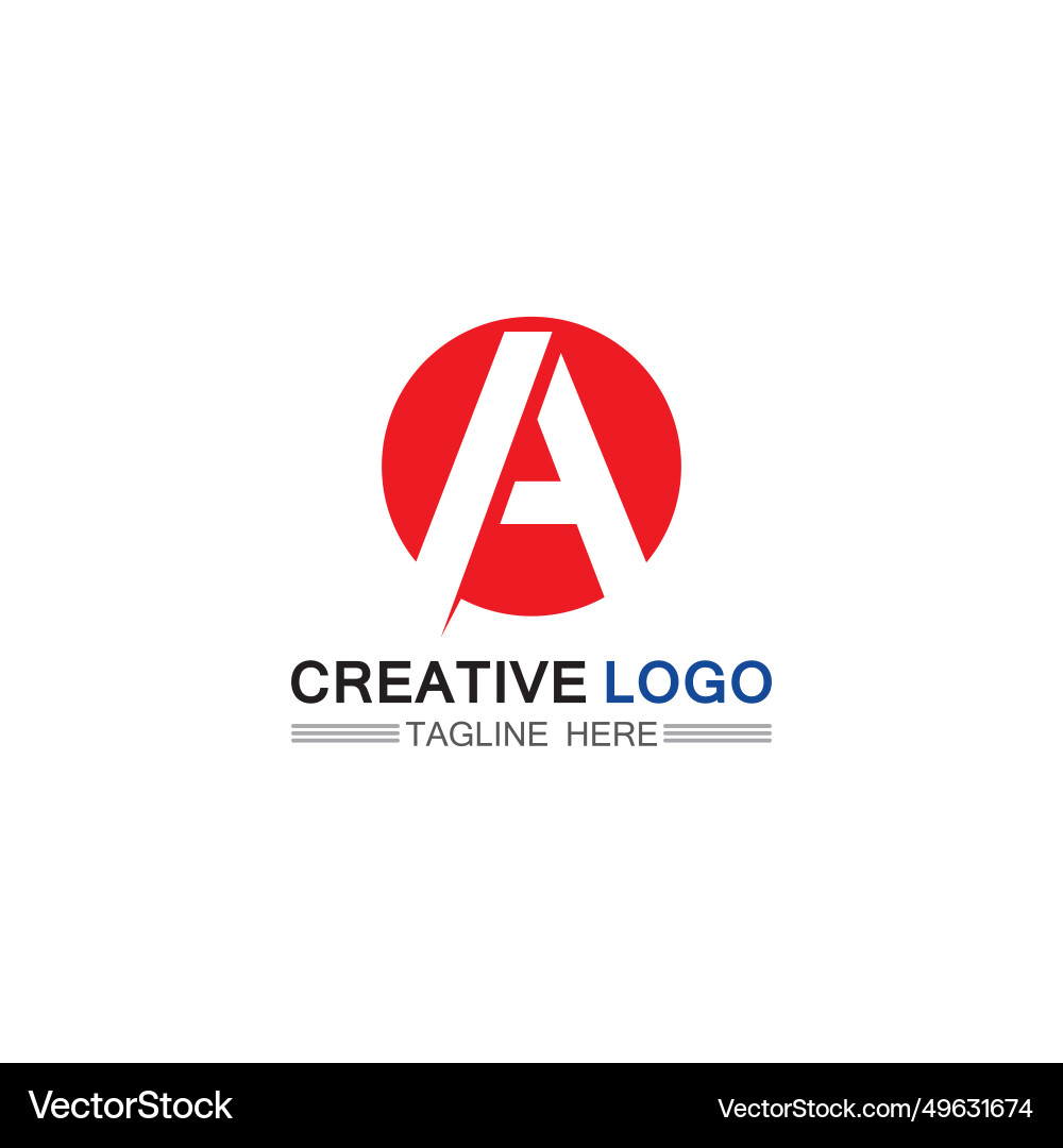 A letter logo template Royalty Free Vector Image