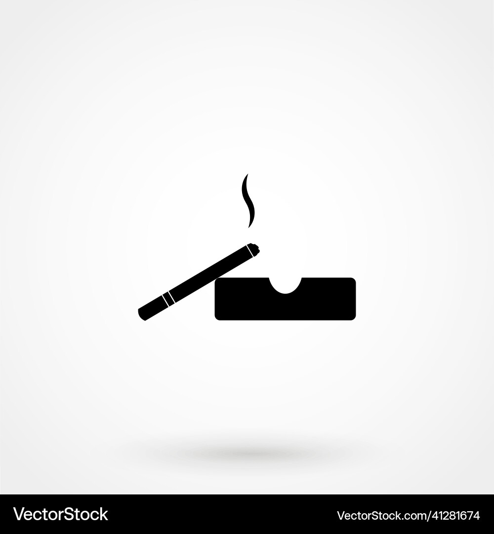 Cigarette icon on the white background Royalty Free Vector