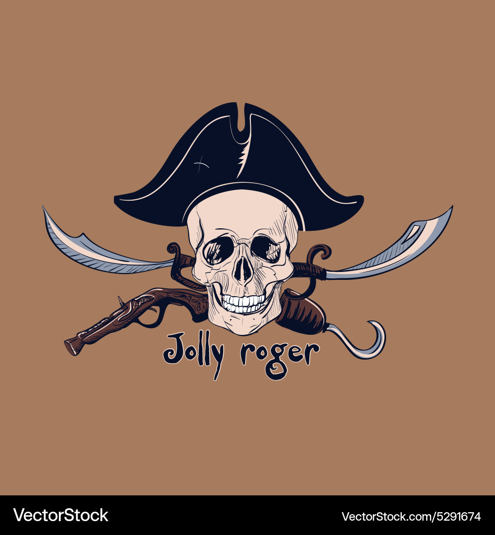 Label pirate theme Royalty Free Vector Image - VectorStock