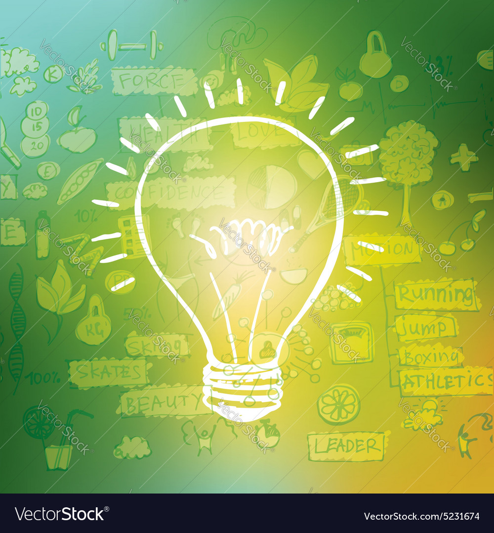Light bulb - idea concept Royalty Free Vector Image