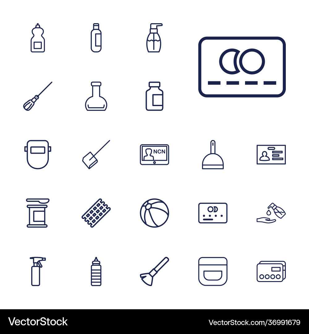 22 plastic icons Royalty Free Vector Image - VectorStock