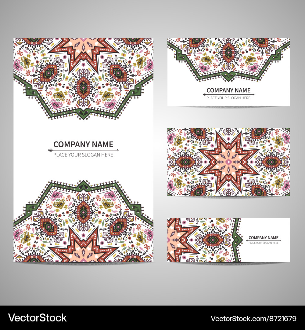 Business colorful card template Royalty Free Vector Image