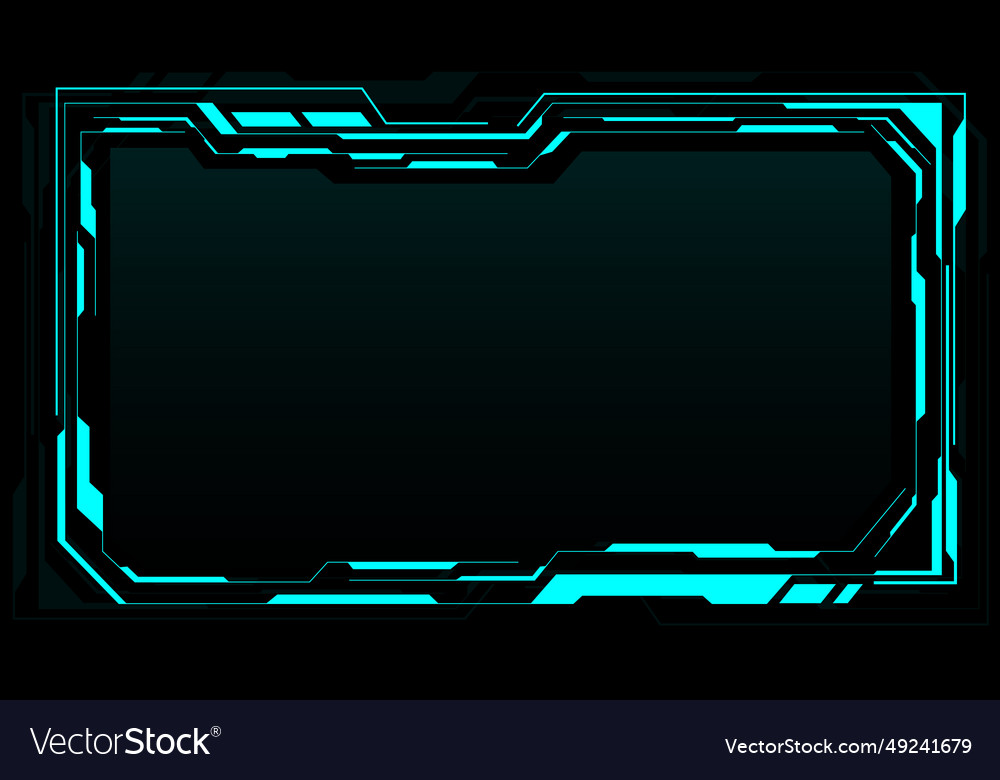 Hud frames blue user interface elements design Vector Image