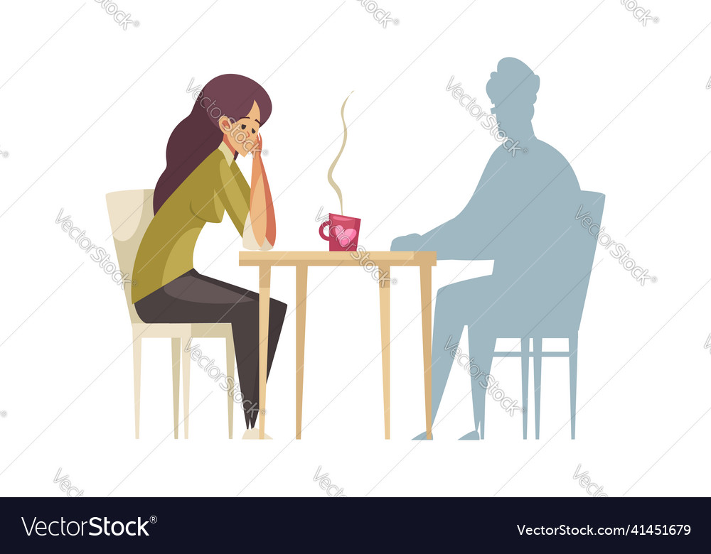 Lonely woman Royalty Free Vector Image - VectorStock