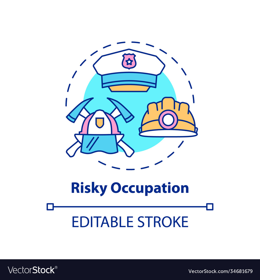 Risky occupation concept icon Royalty Free Vector Image