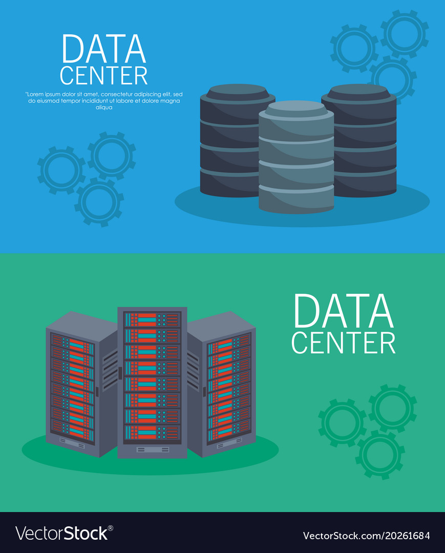 Data center technology Royalty Free Vector Image