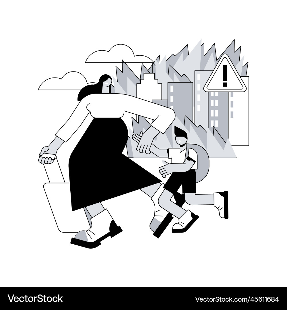 Forced migration abstract concept Royalty Free Vector Image
