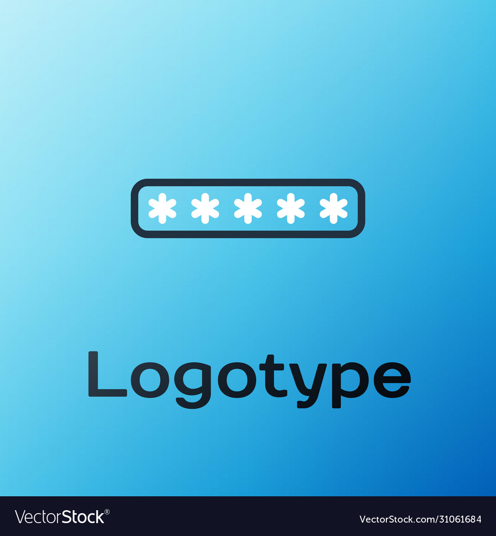 Line Password Protection And Safety Access Icon Vector Image