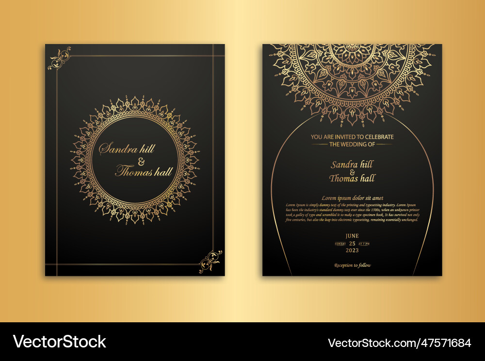 Wedding card design Royalty Free Vector Image - VectorStock