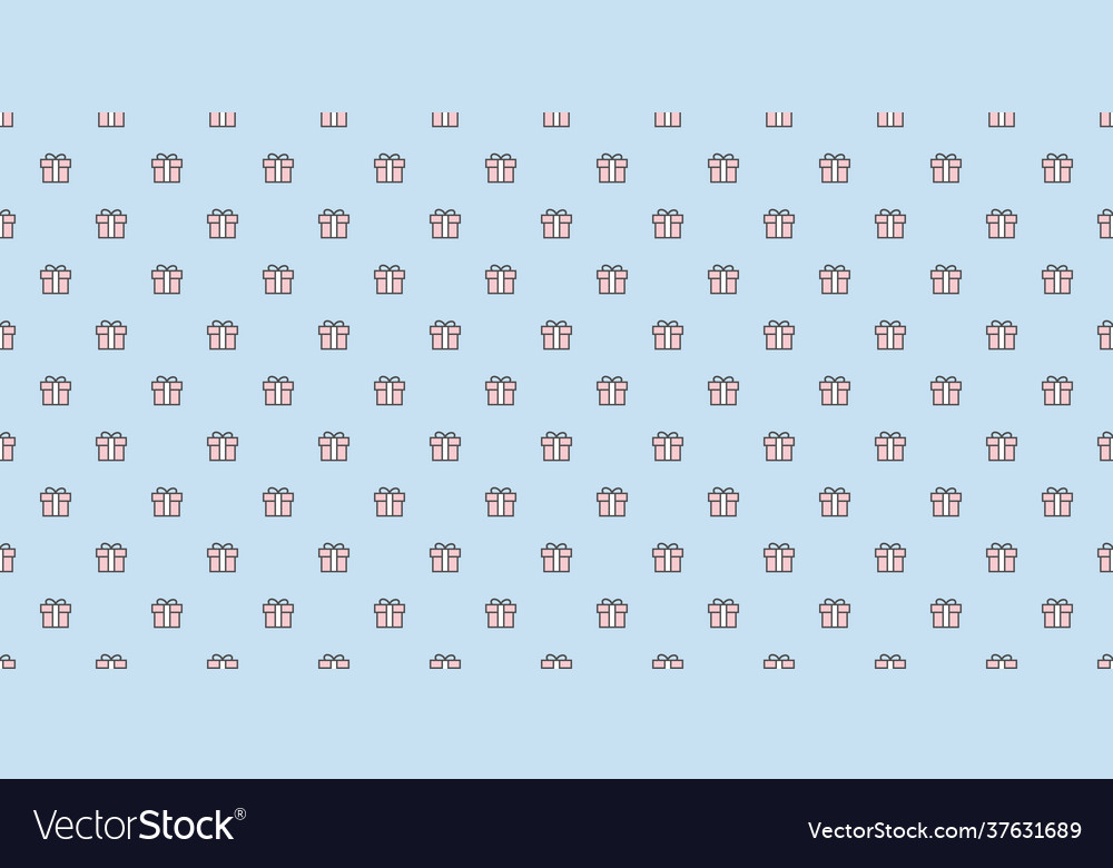 Gift boxes seamless repeat pattern background Vector Image