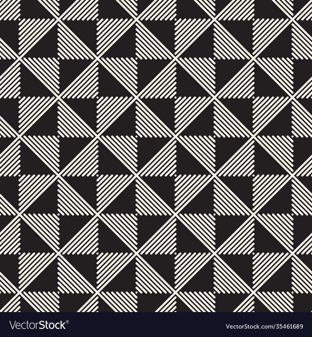 Seamless pattern repeating geometric black Vector Image