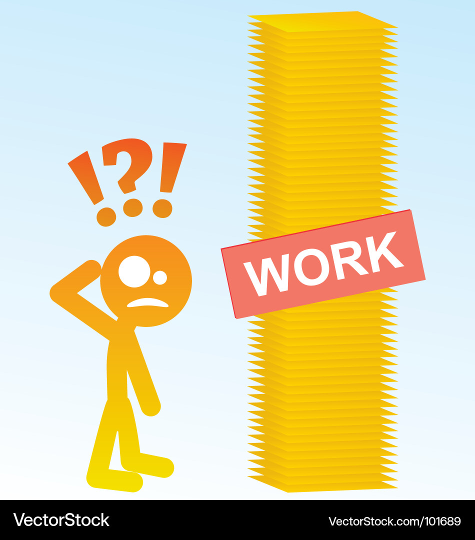 Work load Royalty Free Vector Image - VectorStock