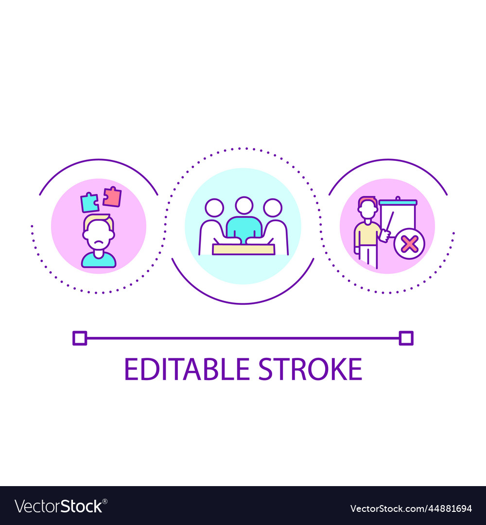 Hr management issues loop concept icon Royalty Free Vector Hr management issues loop concept icon Royalty Free Vector