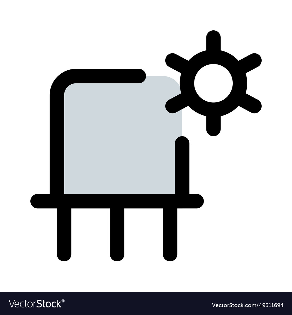 Modifying operational settings within Royalty Free Vector