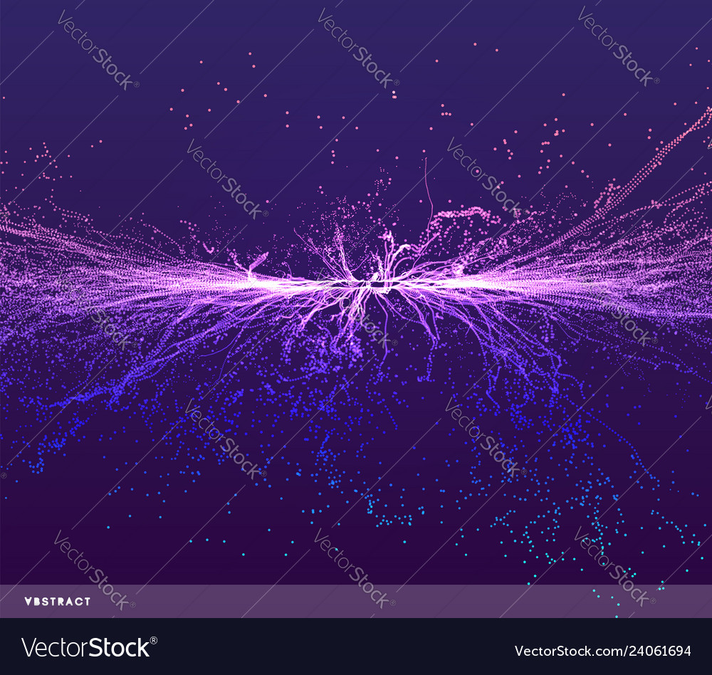 Point explode array dynamic emitted particles Vector Image Point explode array dynamic emitted particles Vector Image